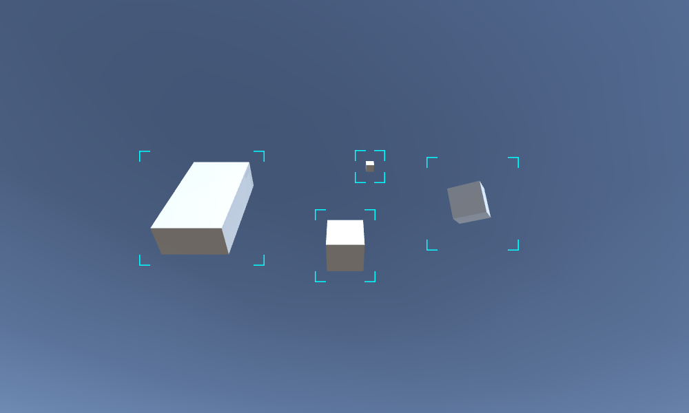OnGUI()를 사용하는 Unity 타겟 표시기.